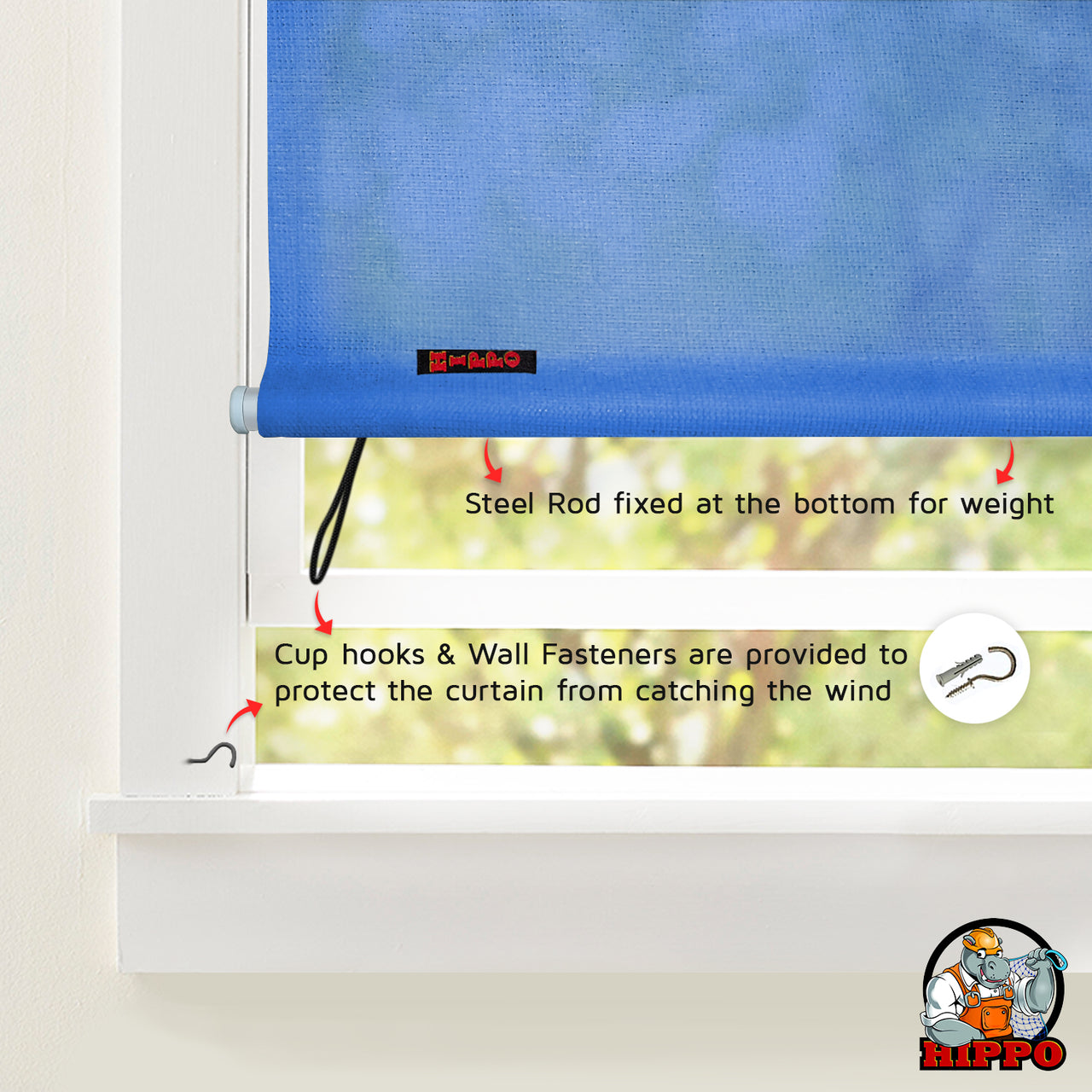 HIPPO Outdoor Roller Blinds for Balcony